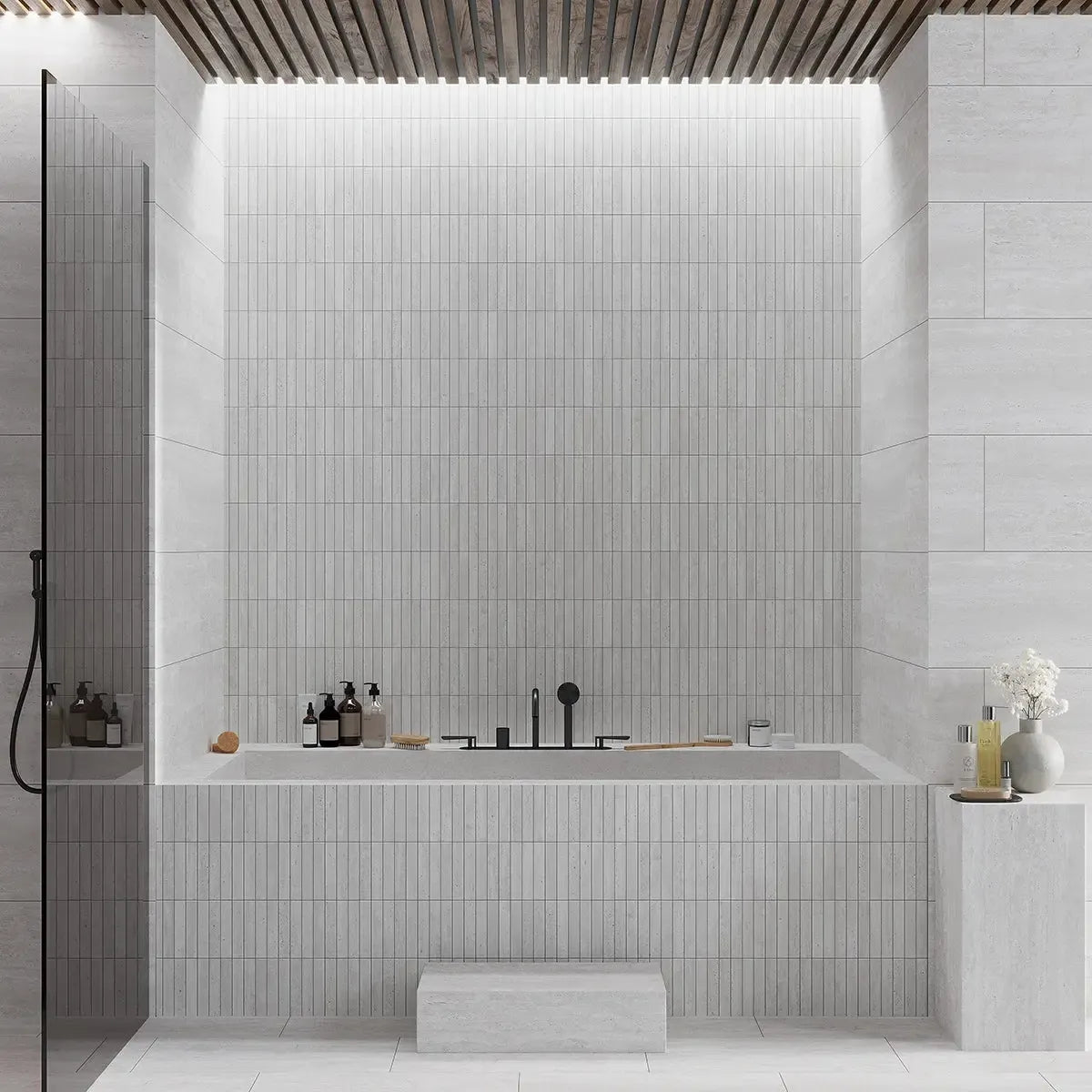 Mammoth Silver KitKat Stone Look Ceramic Tile | Tile Club