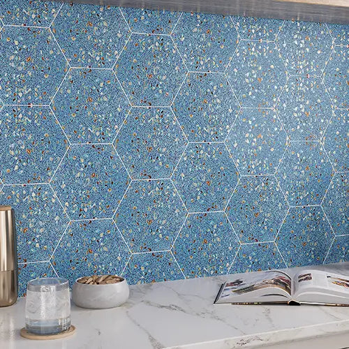 Corazza Shell Terrazzo Tiles for Beach Chic Floors and Walls