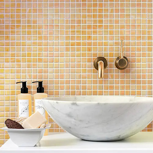 Orange Tiles and Backsplash | Mosaic, Subway, Glass and More