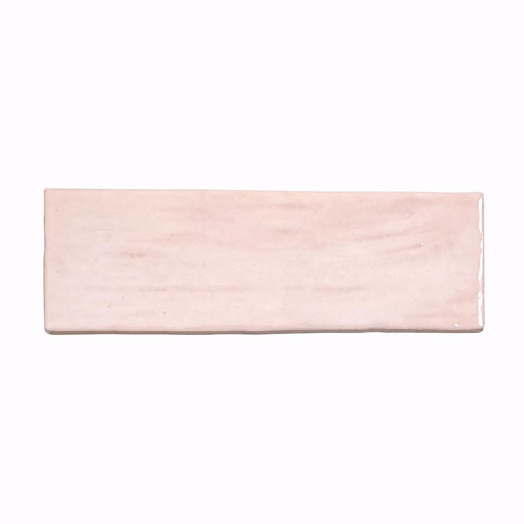 La Riviera Rose Pink Ceramic Subway Tile 2.5x8" | Tile Club
