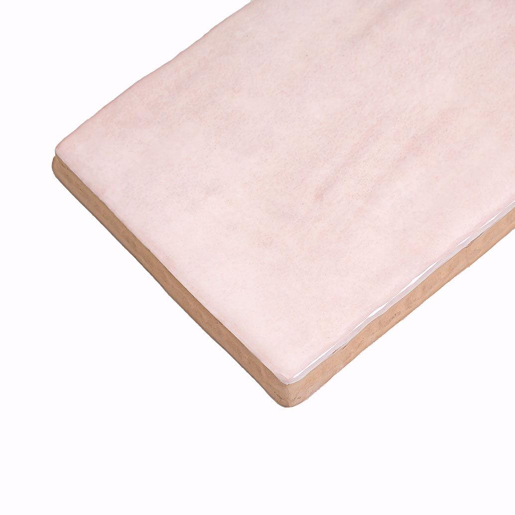 La Riviera Rose Pink Ceramic Subway Tile 2.5x8" | Tile Club