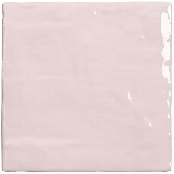 La Riviera Rose Pink Ceramic Square Tile 5.2" x 5.2" | Tile Club