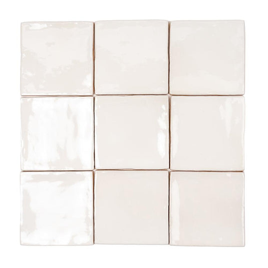 Lake White Ceramic Square Tile 4x4 | Tile Club