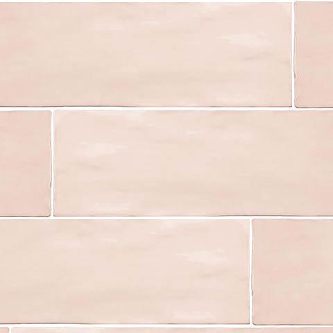 La Riviera Rose Pink Ceramic Subway Tile 2.5x8" | Tile Club