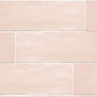 La Riviera Rose Pink Ceramic Subway Tile 2.5x8" | Tile Club