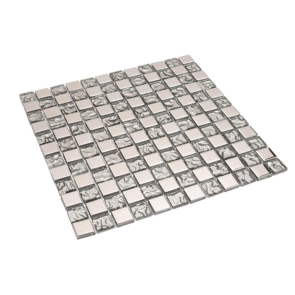 Crystile Silver Glass Mosaic Tile | Online Tile Store with Free ...
