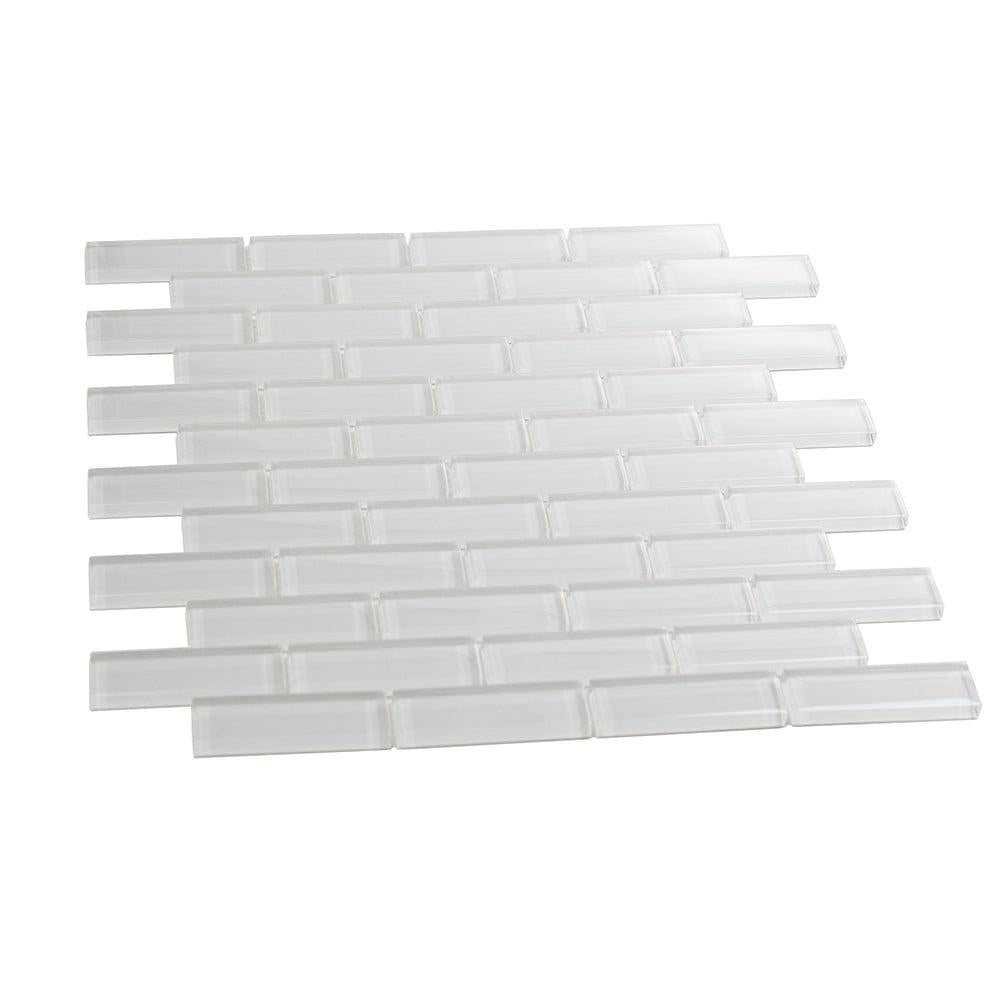 Ice White Glass Brick Tile | Shower Floor, Backsplash
