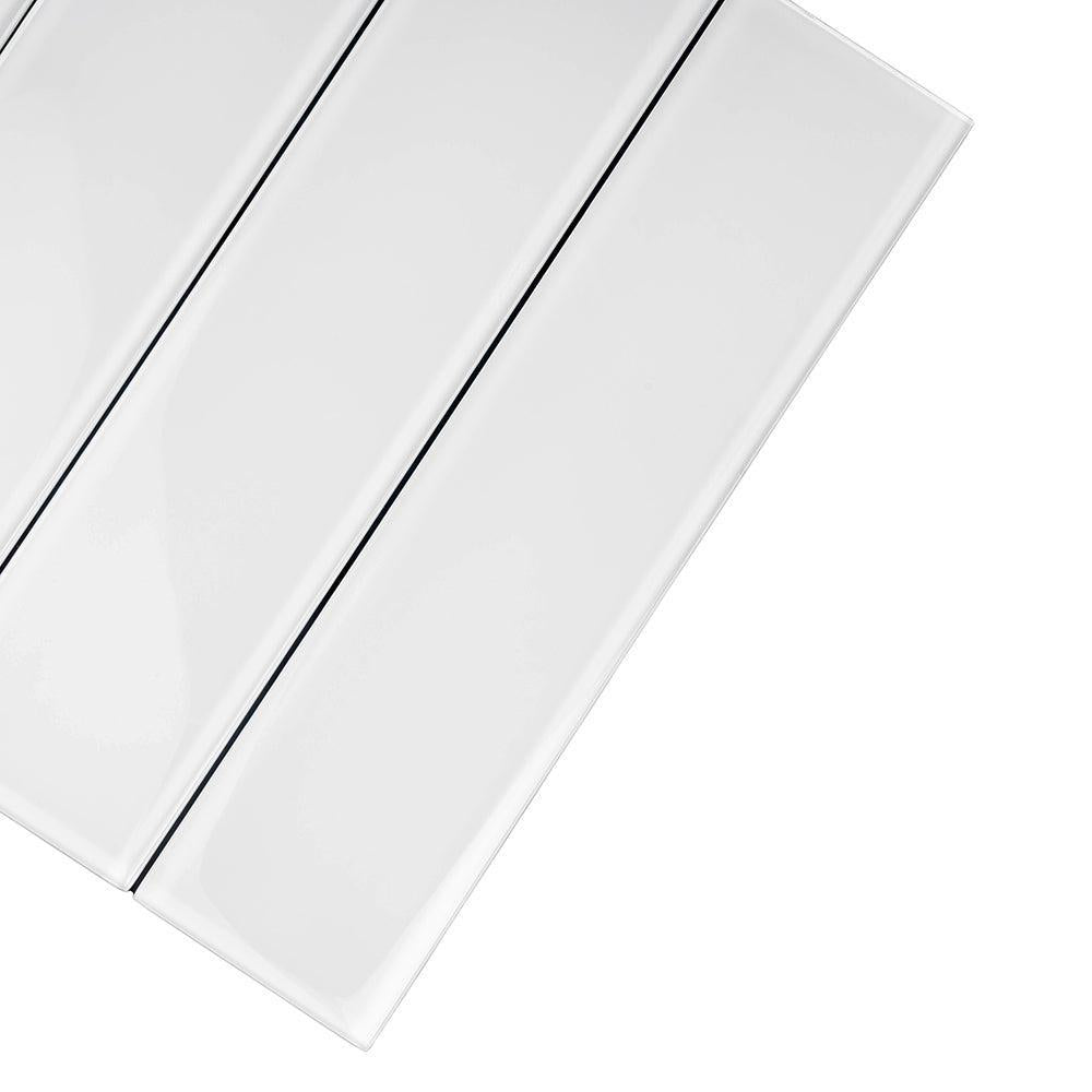 Glacier Pure White 3X12 Polished Glass Tile | Online Tile Store with ...