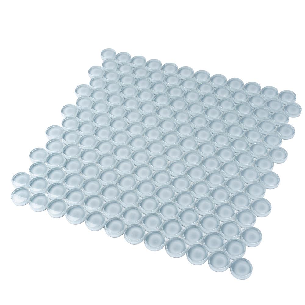 Gray Penny Round Glass Tile | Online Tile Store with Free Shipping on ...
