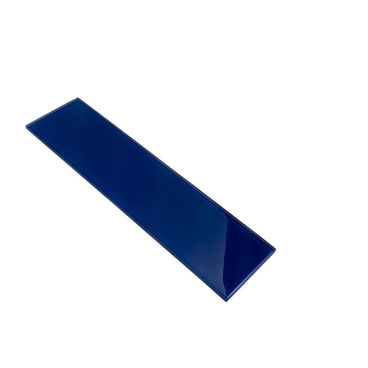 Glacier Cobalt Blue 4X16 Polished Glass Tile