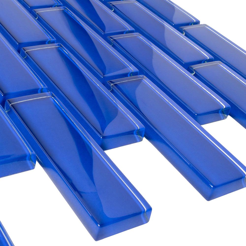 Cobalt Blue Glass Brick Tile | Bold and Colorful Walls, Shower, Floors