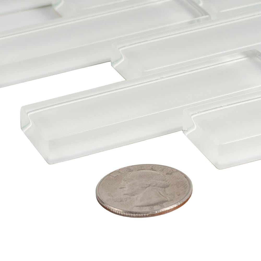 Ice White Glass Brick Tile | Shower Floor, Backsplash