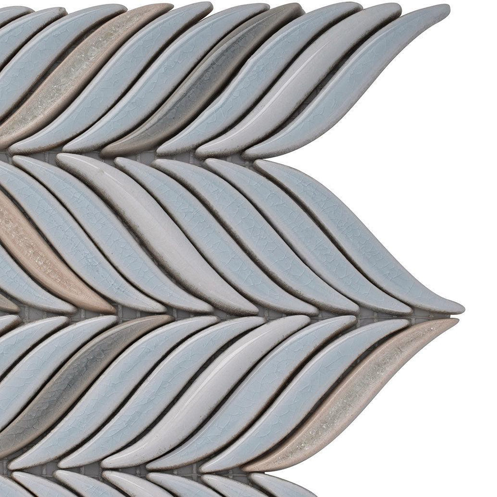 Chateau Blue Sprig Ceramic Mosaic Tile | Tile Club