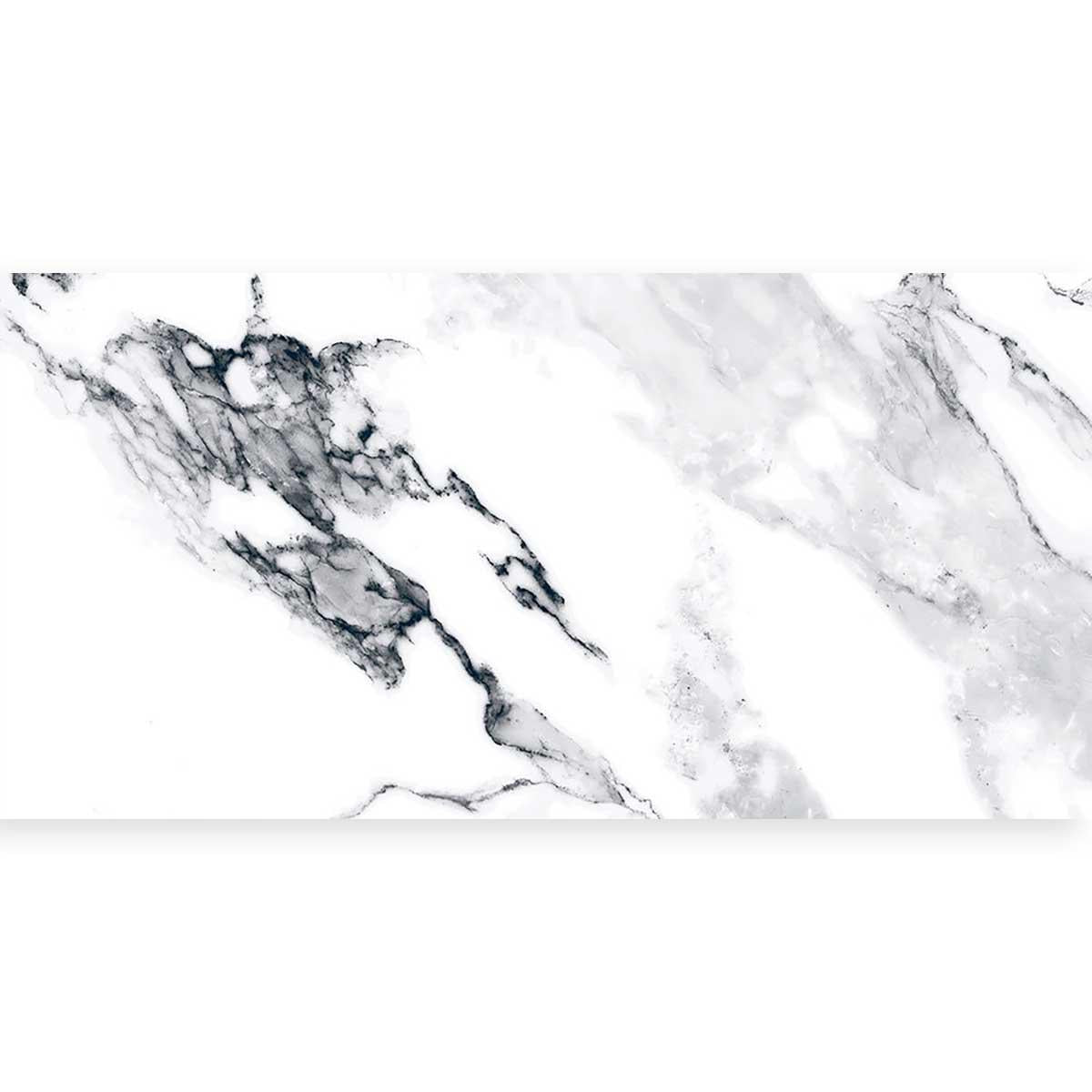 Rectangle Crash Blanco 12x24 Matte Calacatta Porcelain Tile | Happy Floors