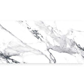 Rectangle Crash Blanco 36x72 Matte Calacatta Porcelain Tile | Happy Floors