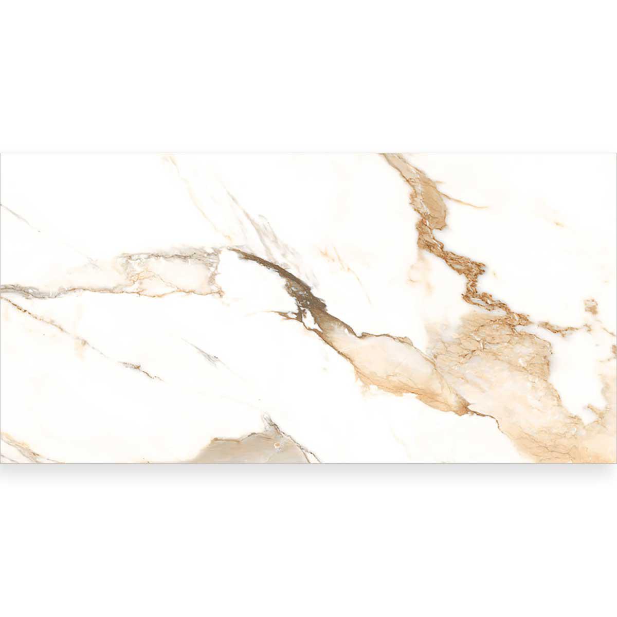 Rectangle Crash Beige 24x48 Polished Calacatta Porcelain Tile | Happy ...