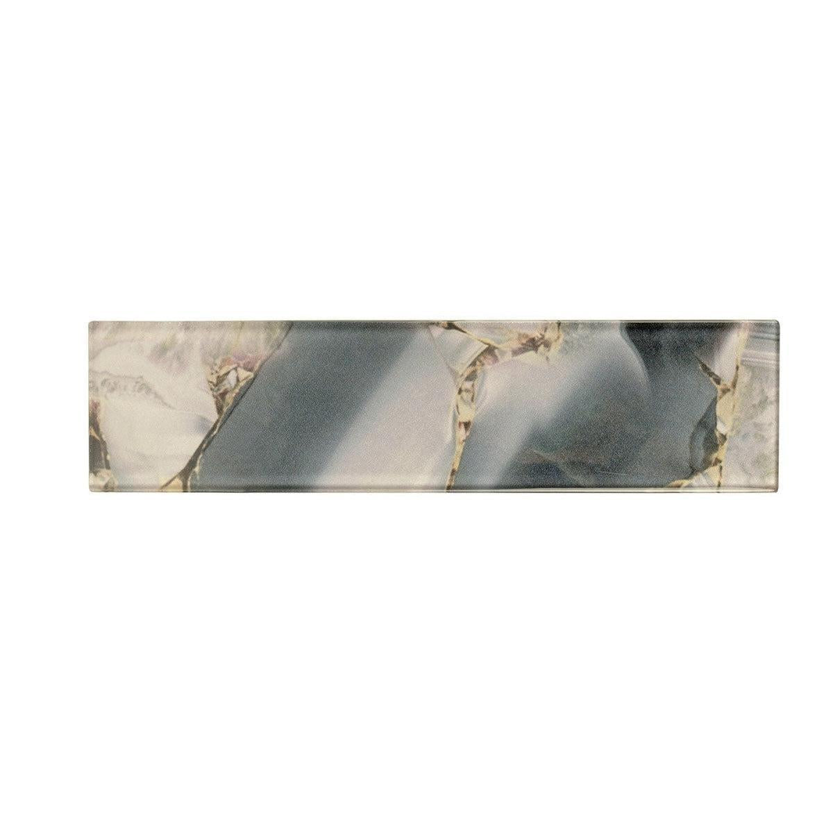 3" x 12" Smoky Quartz Geode Glass Tile Sample Swatch | Free Shipping on ...