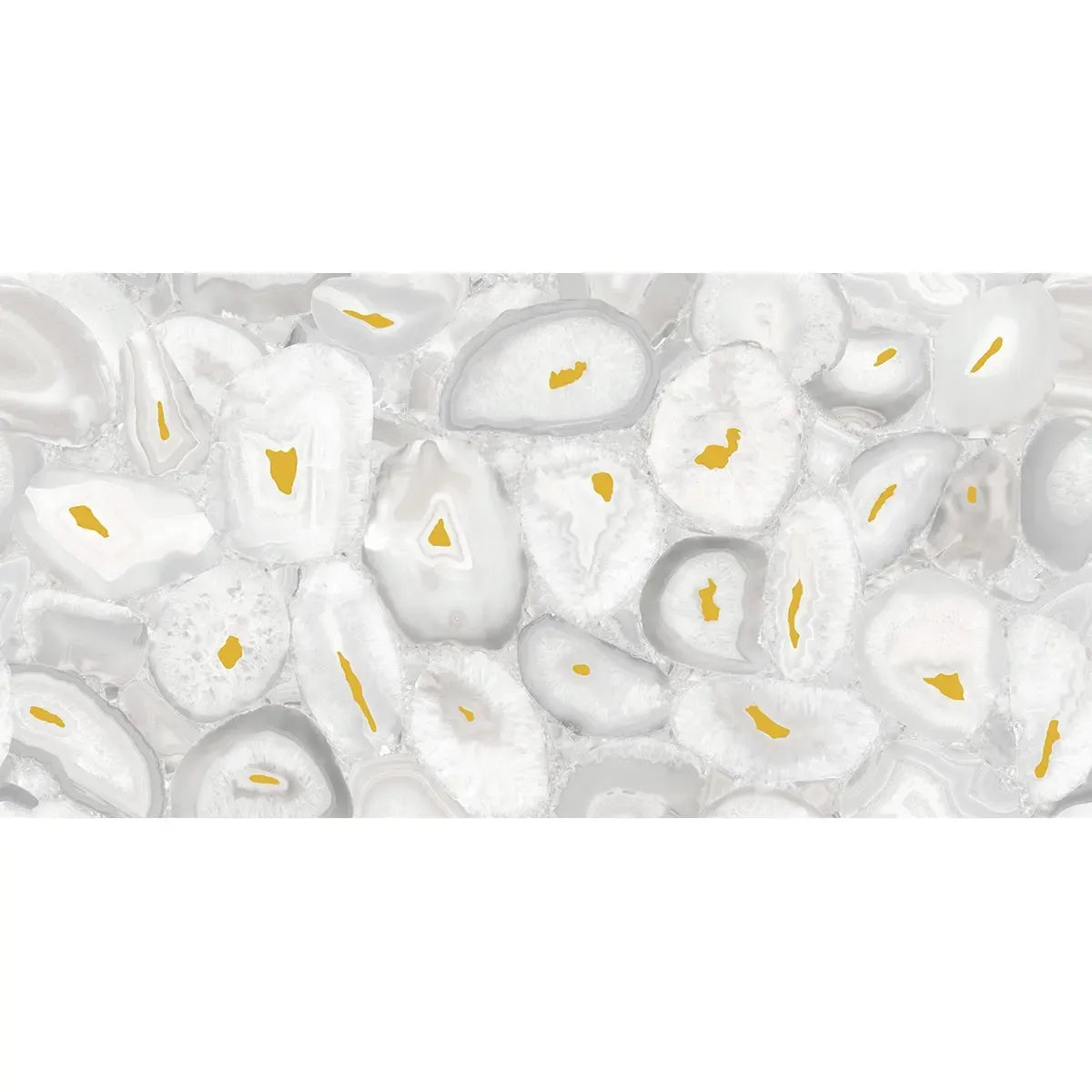 Preciosa White Geode and Gold Porcelain Tile | Accent Wall Decor | Tile ...