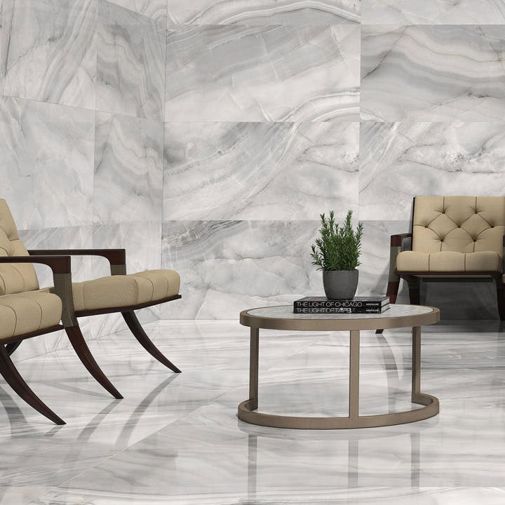 Athena Cielo Natural Matte Gray Stone Slab 12x24 | Happy Floors