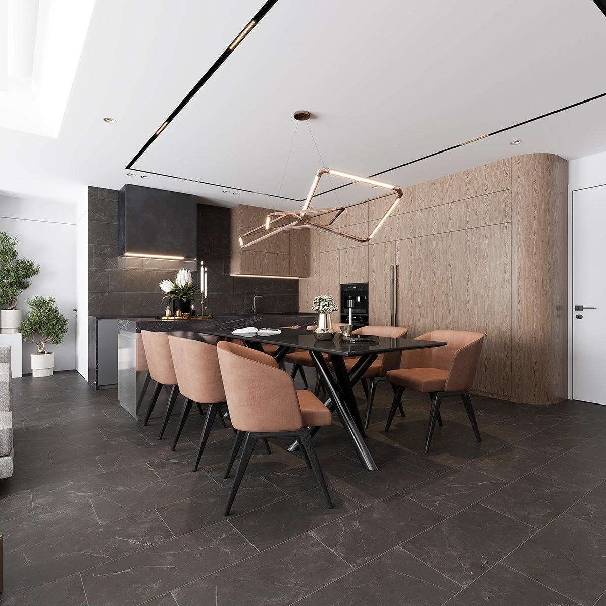 Acadia Black Porcelain Tile 12x24 | Tile Club