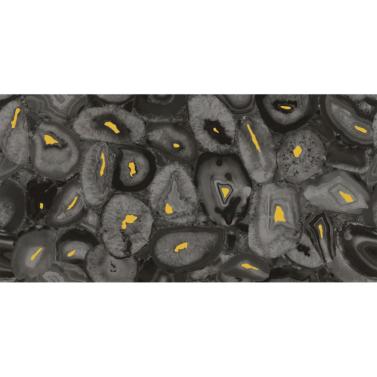Preciosa Black Geode and Gold Porcelain Tile | Accent Wall Decor | Tile ...