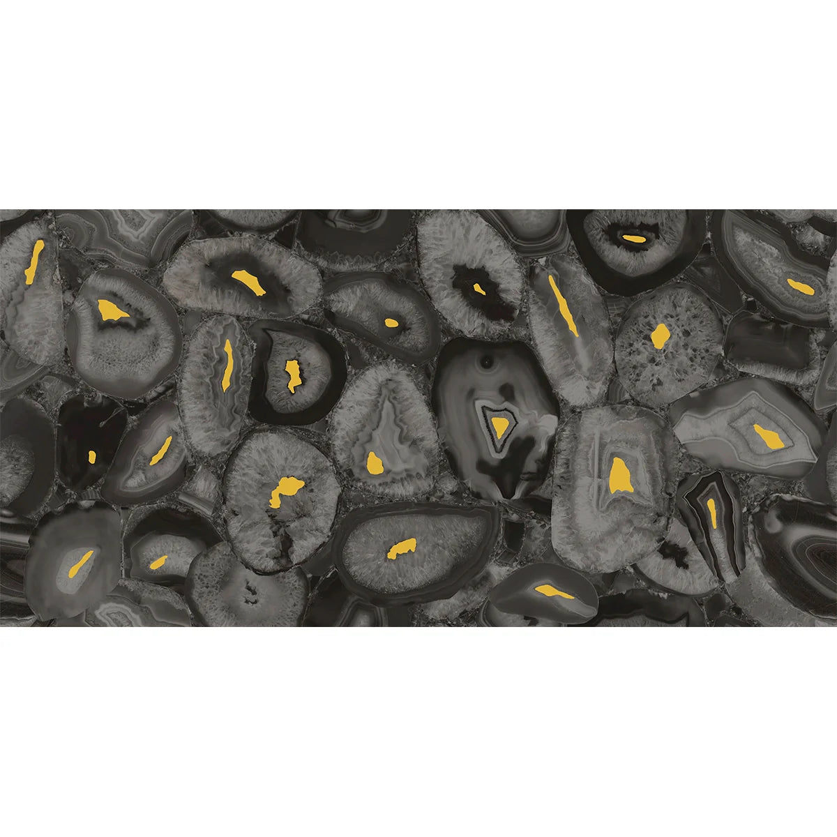Preciosa Black Geode and Gold Porcelain Tile Sample | Free Shipping