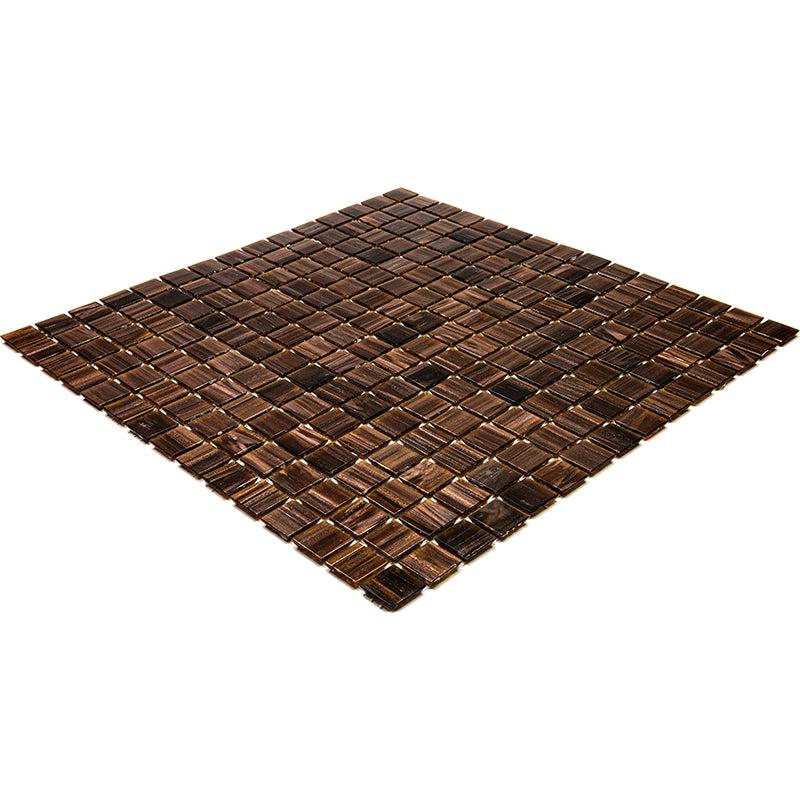 Amber Shimmer Mixed Squares Glass Pool Tile | Shower, Backsplash, Floor