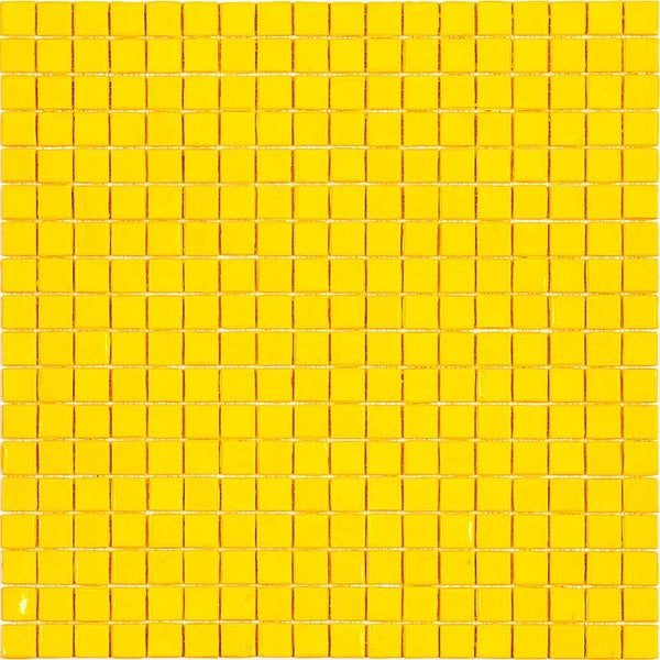 Bright Mustard Yellow Squares Glass Pool Tile | Bold and Colorful ...
