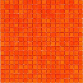 Bright Orange Squares Glass Pool Tile | Bold and Colorful Swimming Pool