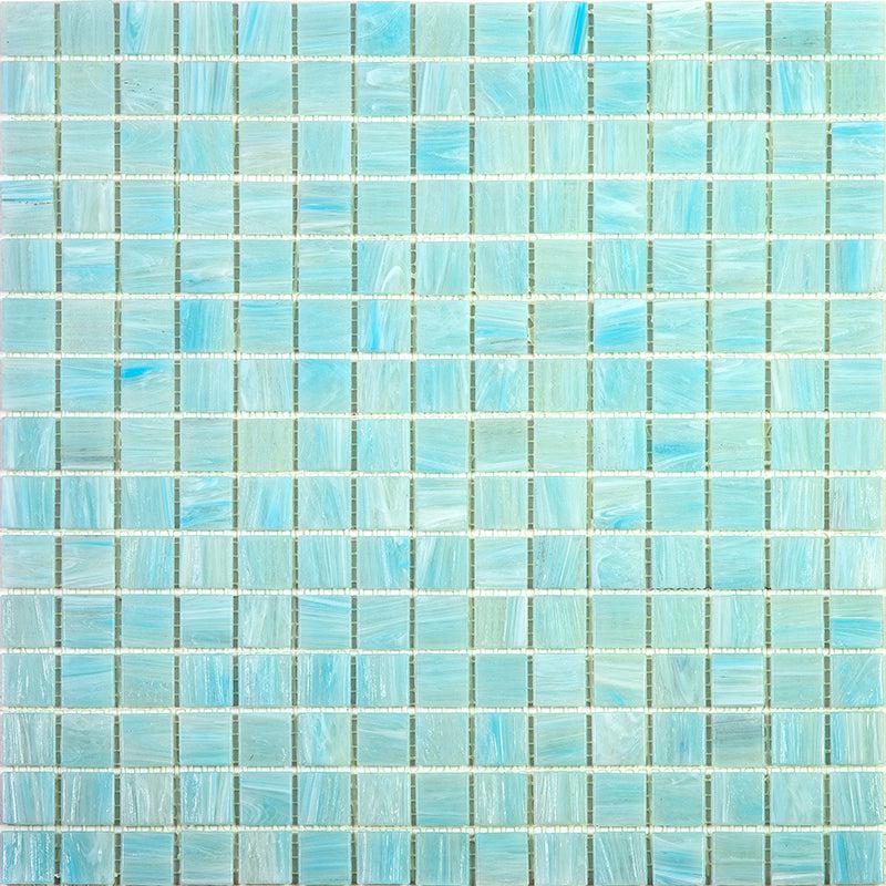Brushed Baby Blue Squares Glass Pool Tile Sample Swatch | Free Shipping ...