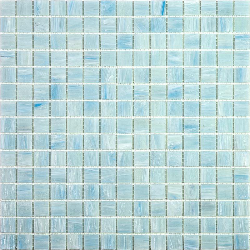 Brushed Baby Blue Squares Glass Pool Tile | Bold and Colorful Swimming ...