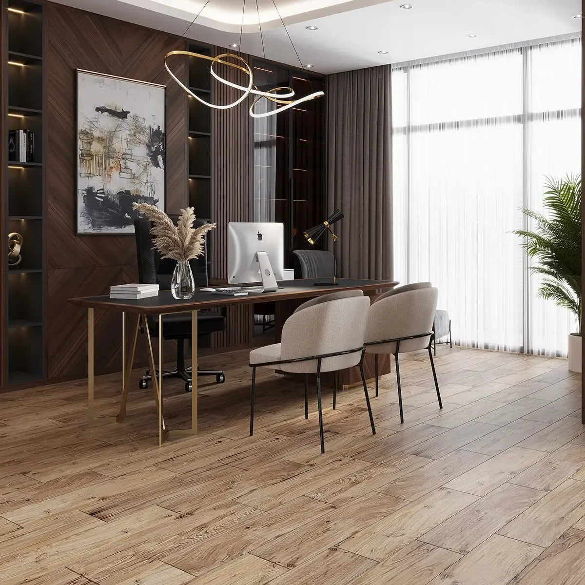 Bryce Dark Wood-Look 8x32 Porcelain Tile | Tile Club