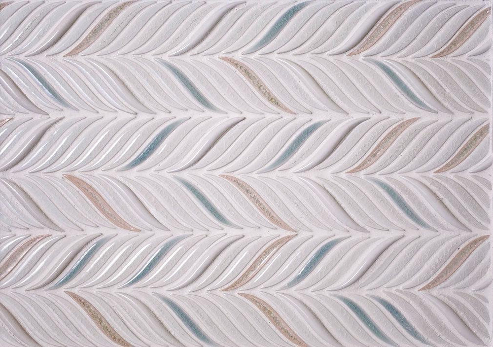 Chateau White Sprig Ceramic Mosaic Tile | Tile Club