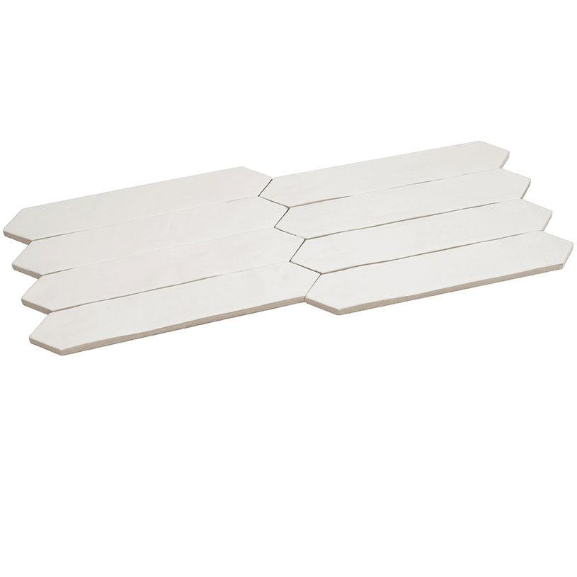 Picchetto White Matte Ceramic Picket Tile | Tile Club