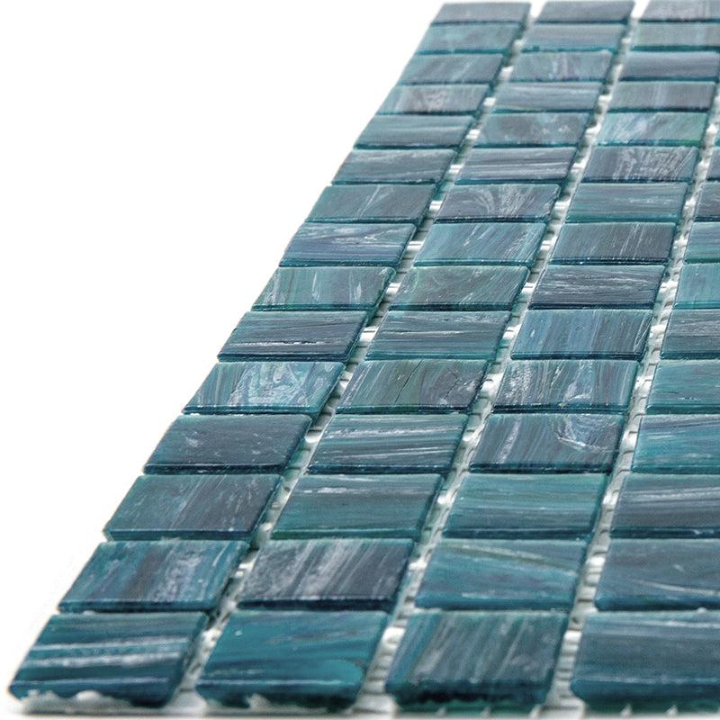 Deep Cerulean Blue Mixed Squares Glass Pool Tile | Bold and Colorful ...
