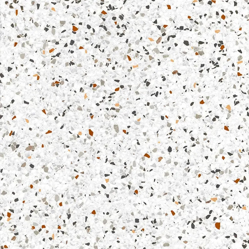 Desert Sand Terrazzo Square Porcelain Tile | Retro Patterned Wall and ...