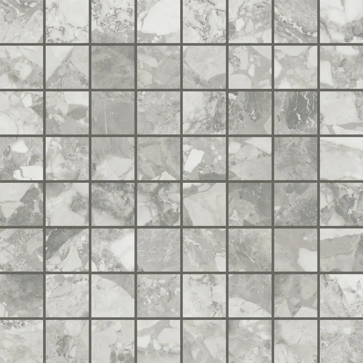 Ellis Gray Contemporary Stone Look Porcelain Mosaic Sample Swatch ...