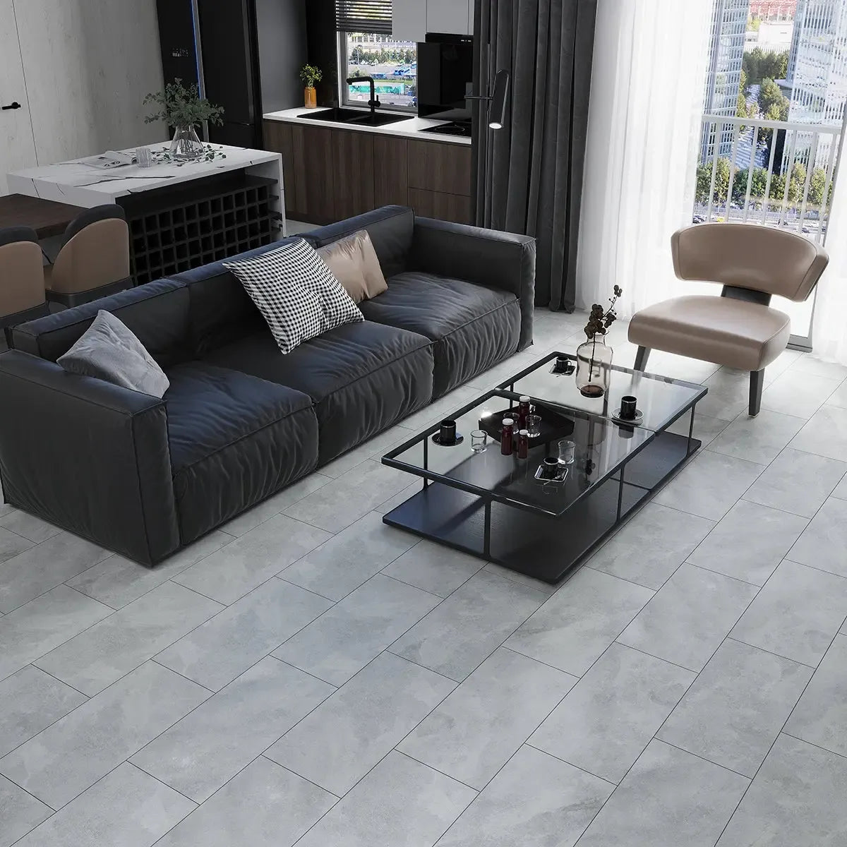 Erie Warm Gray Porcelain Tile 12”x24” | Tile Club