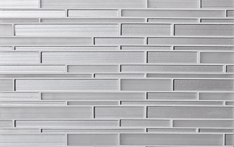 Fabrique White Linear Glass Mosaic Tile | Patterned Backsplash, Shower ...
