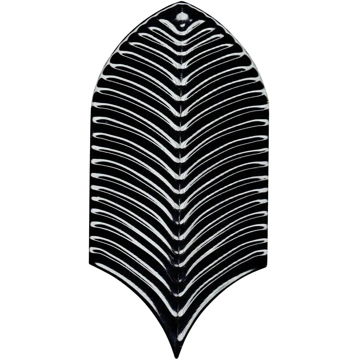 Plume Black Crackle Feather Ceramic Tile Sample | Free Shipping | Tile Club