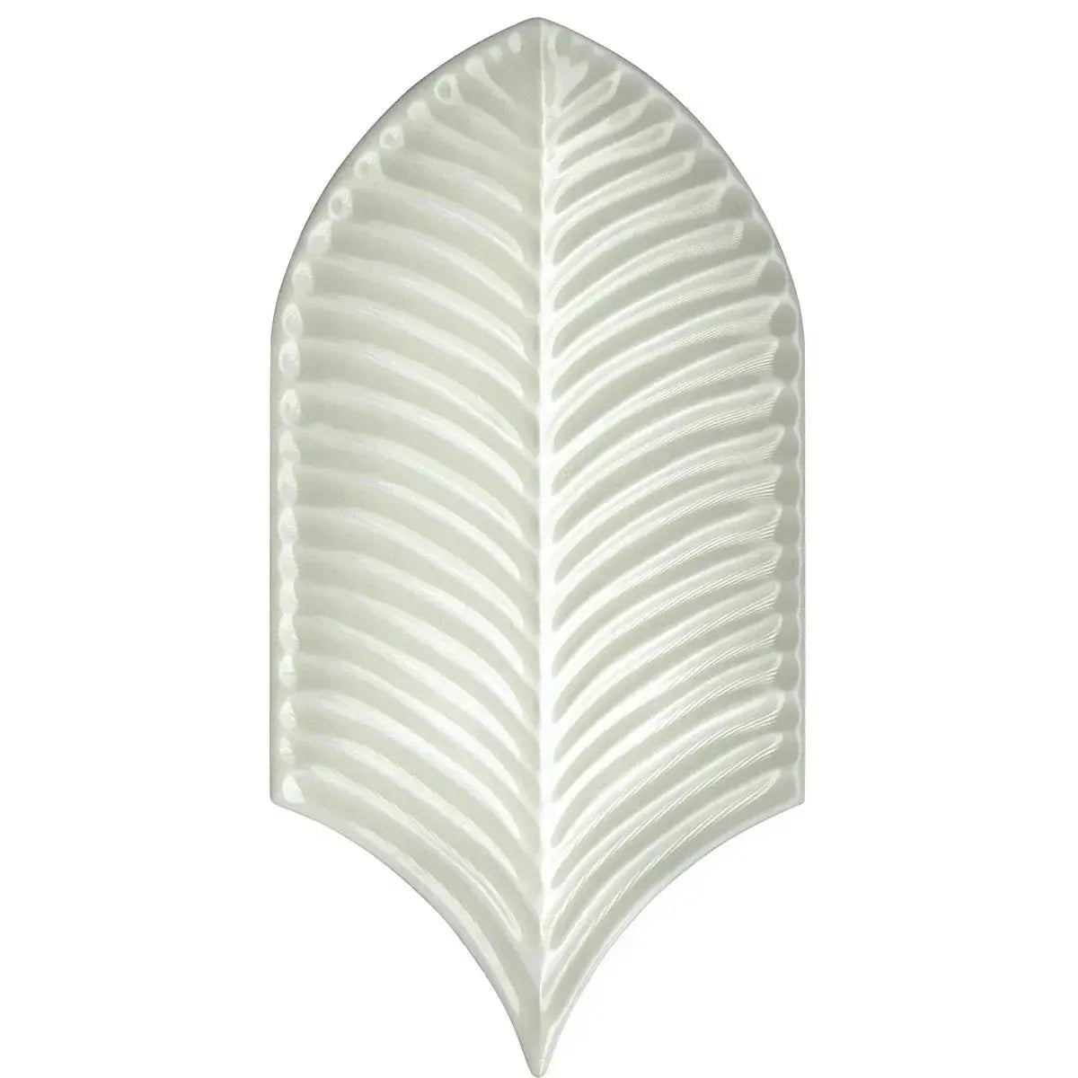 Plume White Feather Ceramic Tile Sample | Free Shipping | Tile Club