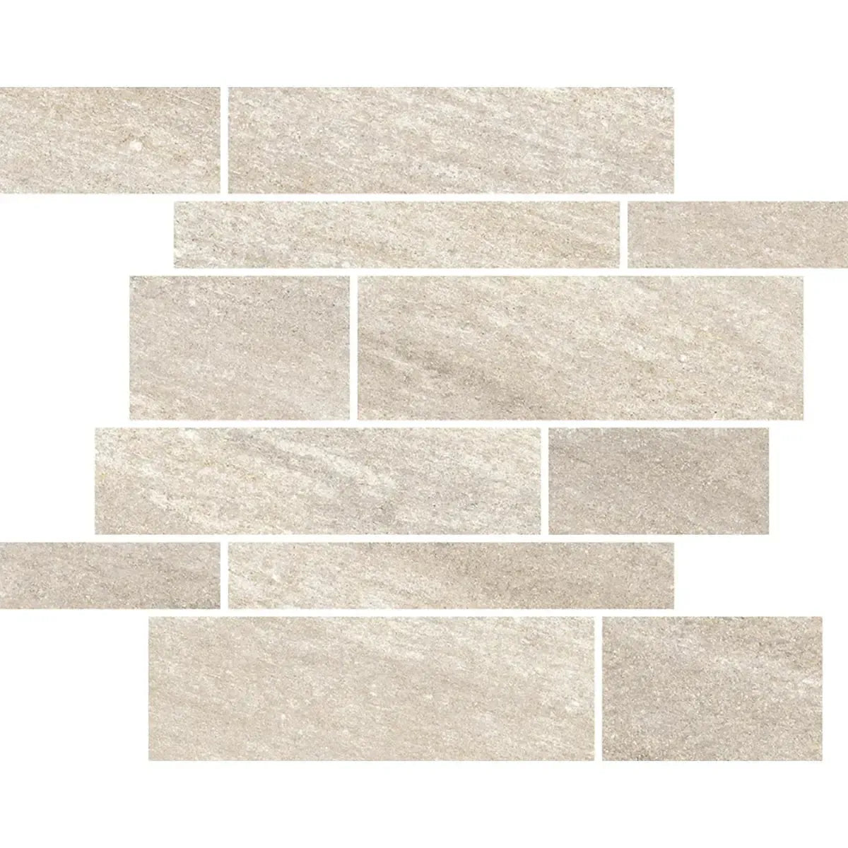 Quartz Sand Stacked Brick Porcelain Tile Sample Swatch | Tile Club