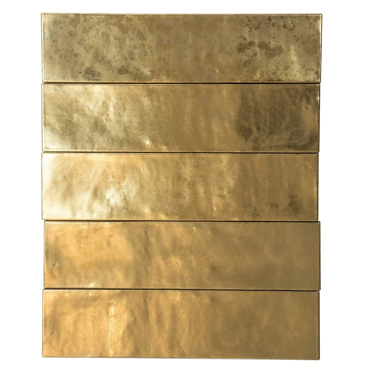Molten Gold Brick Ceramic Subway Tile for Modern Luxury Interiors