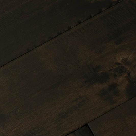 Hand Scraped Dark Brown Maple Solid Wood | Natural Wood Flooring