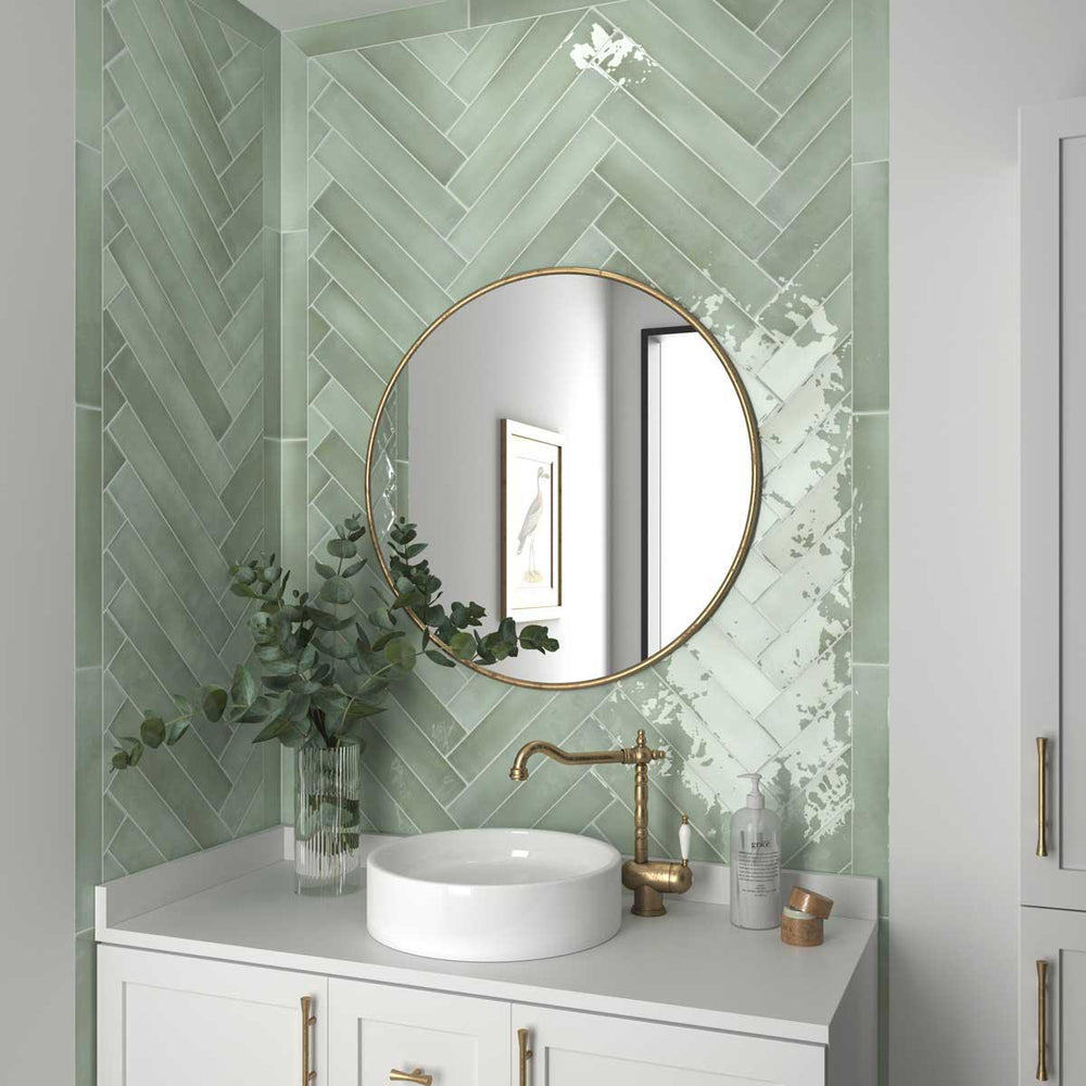 Lake Mint Ceramic Subway Tile 2 6x16 | Tile Club
