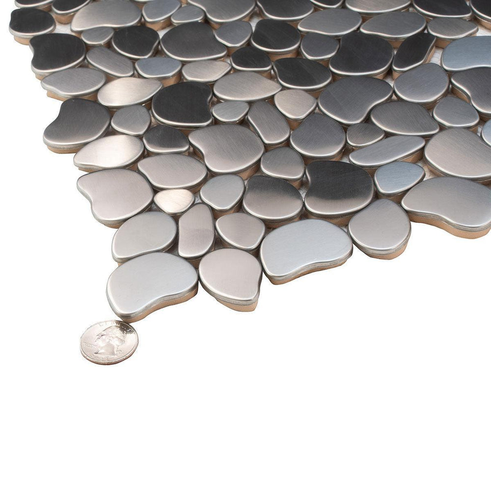Stainless Steel Pebble Metal Mosaic Tile | Online Tile Store with Free ...