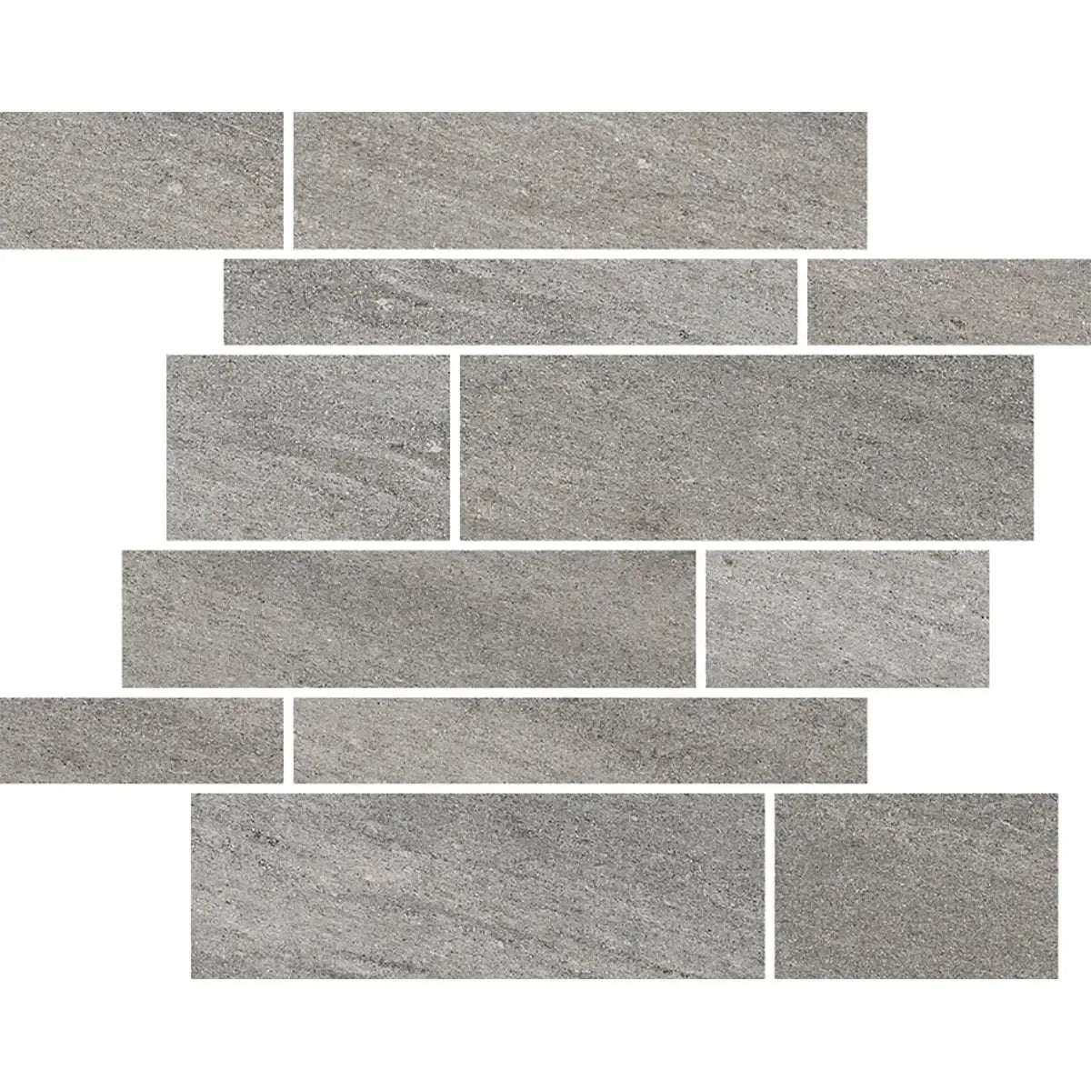 Quartz Gray Stacked Brick Porcelain Tile | Tile Club