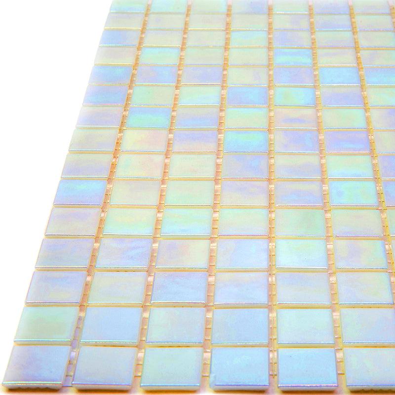 Misty Pearl Squares Glass Pool Tile | Colorful Shower, Pool, Backsplash