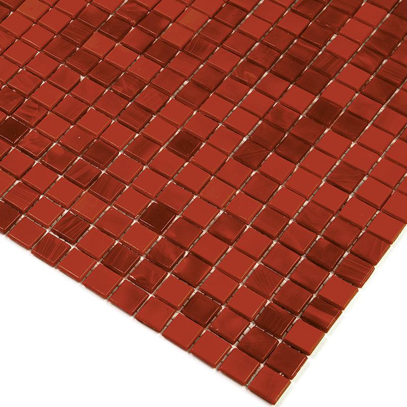 Mixed Red Squares Glass Pool Tile | Colorful Shower, Pool, Backsplash