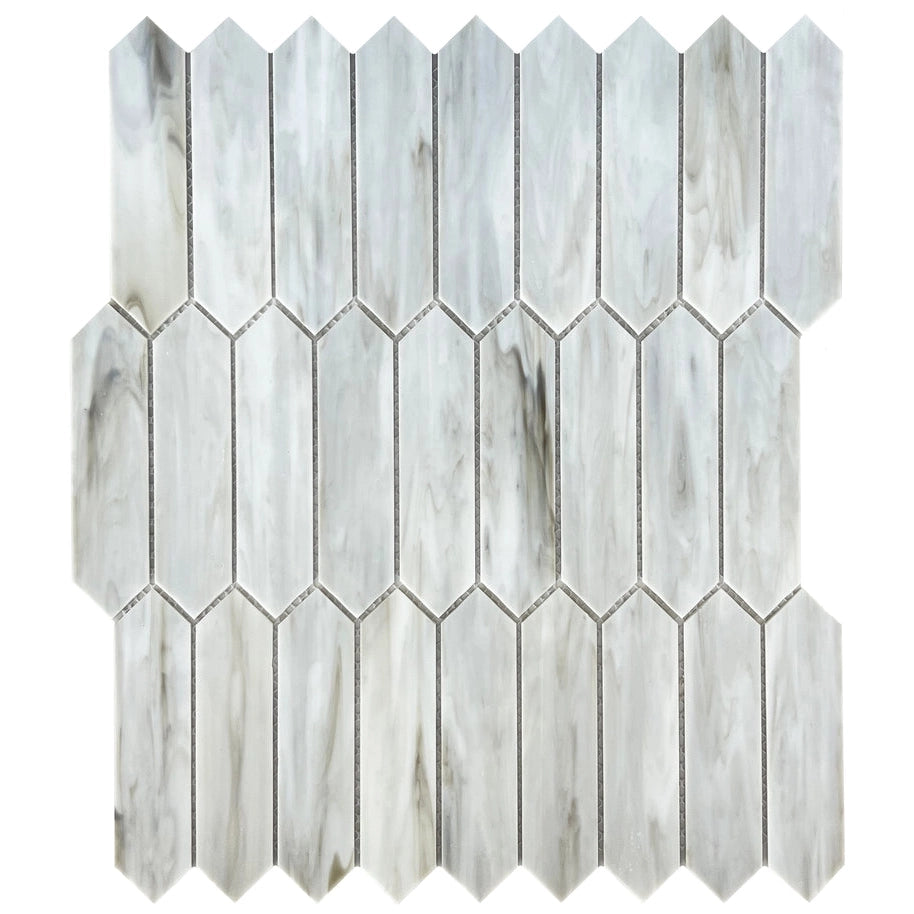 Beige Opal Picket Glass Mosaic | Shop glass subway tiles online